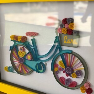 Quilling wall bicycle | Etsy