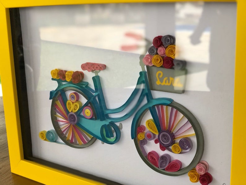 Quilling wall bicycle | Etsy
