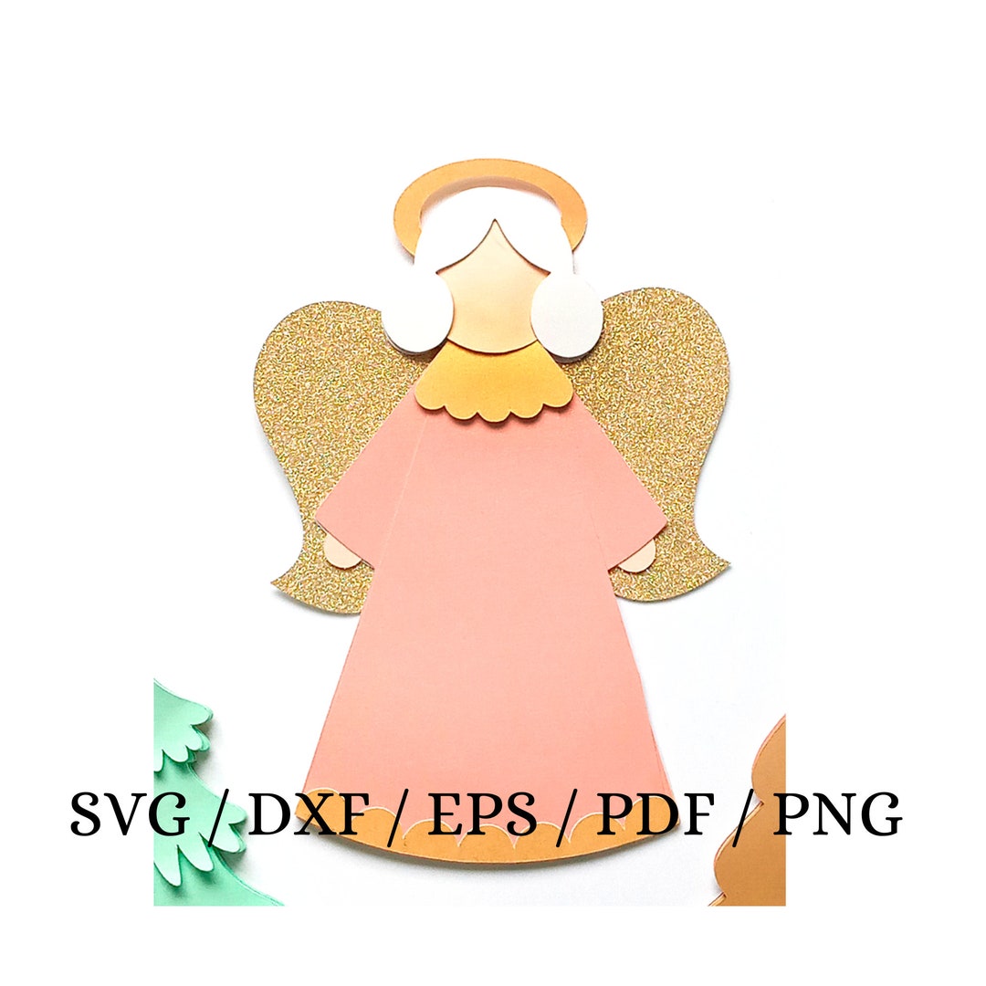 Layered Angel, Cutting File, Template, Paper Craft, Papercraft ...