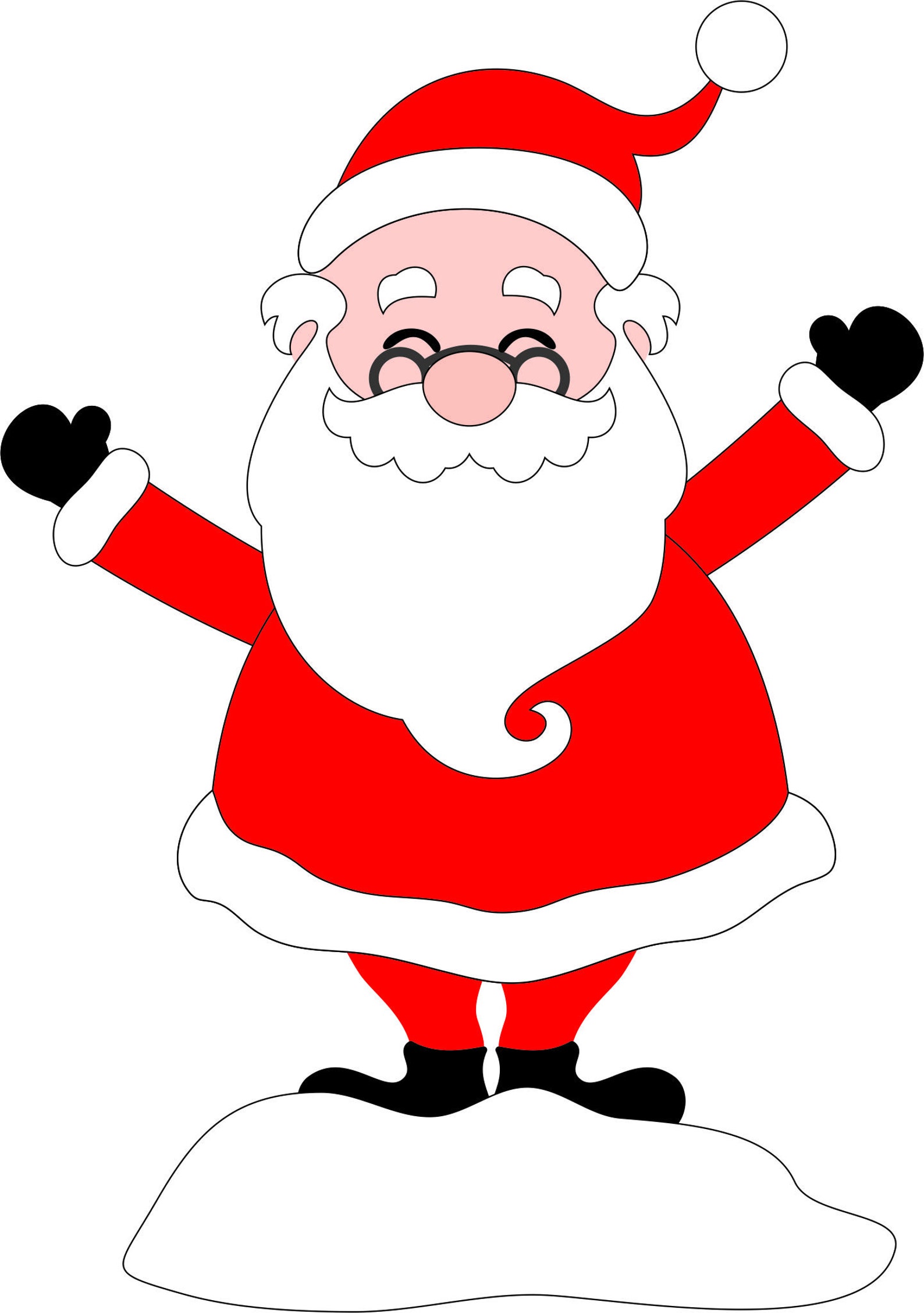 Santa Claus, Cutting File, Template, Layered, Christmas, Paper Craft ...