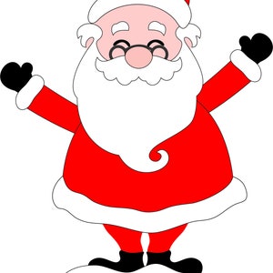 Santa Claus, Cutting File, Template, Layered, Christmas, Paper Craft ...
