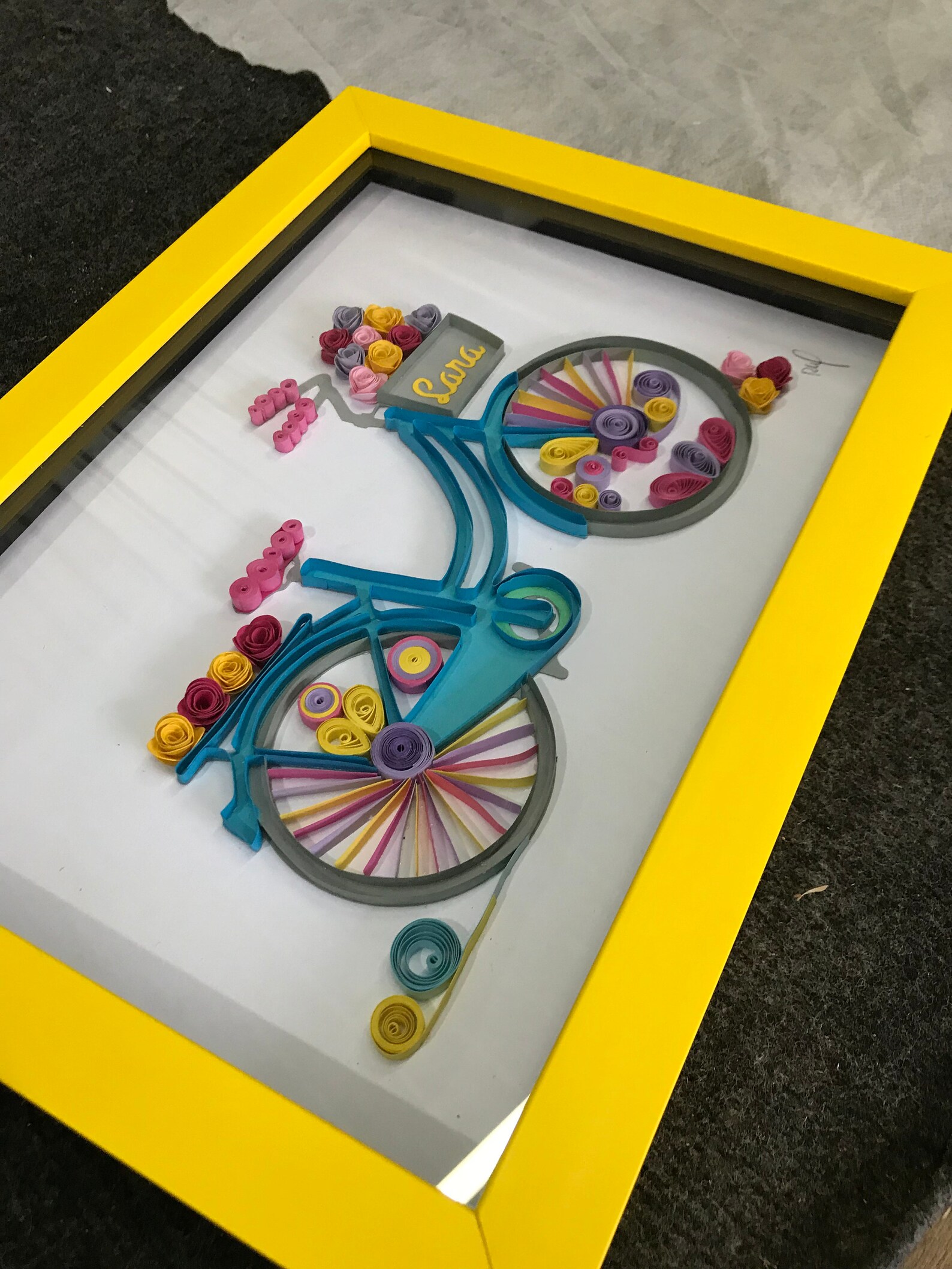 Quilling wall bicycle | Etsy