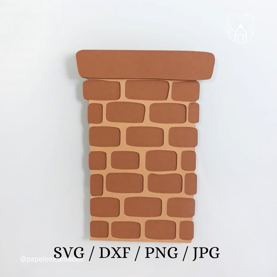 Chimney, Cutting File, Papercraft, Paper Craft, Template, Christmas ...