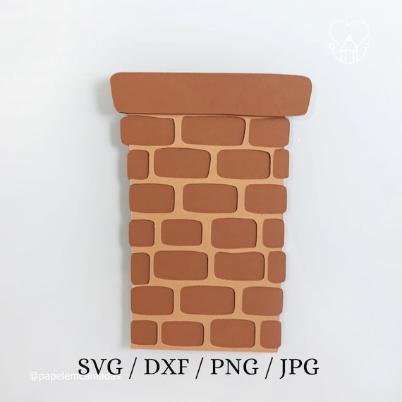 Chimney Cutting File Papercraft Paper Craft Template - Etsy