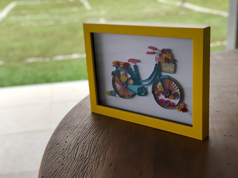 Quilling wall bicycle | Etsy