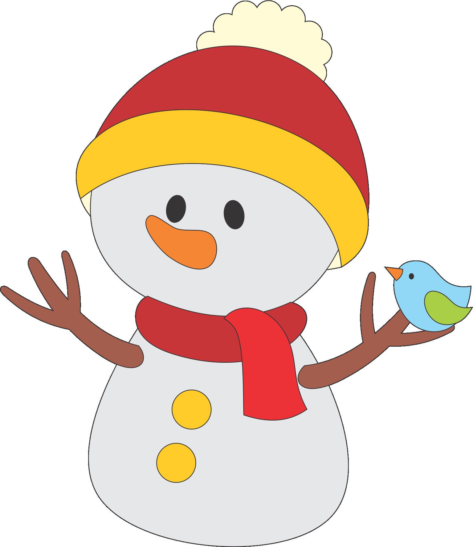 Layered Snowman, Cutting File, Template, Christmas , Paper Craft ...