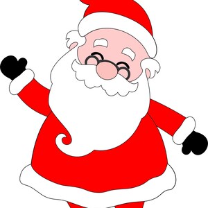 Santa Claus, Cutting File, Template, Layered, Paper Craft, Papercraft ...