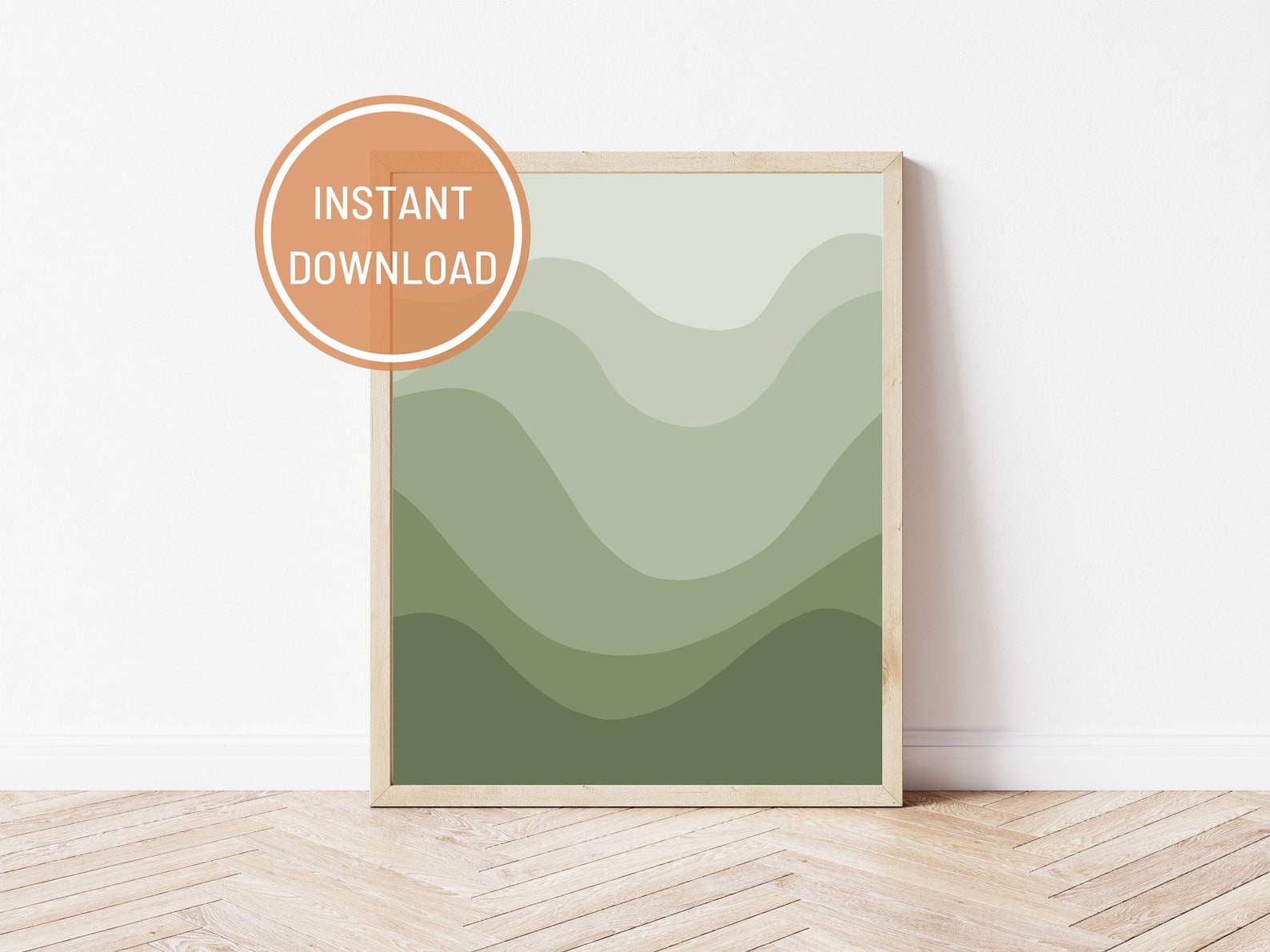 Sage Green Gradient Instant Download Art Print Light Green - Etsy