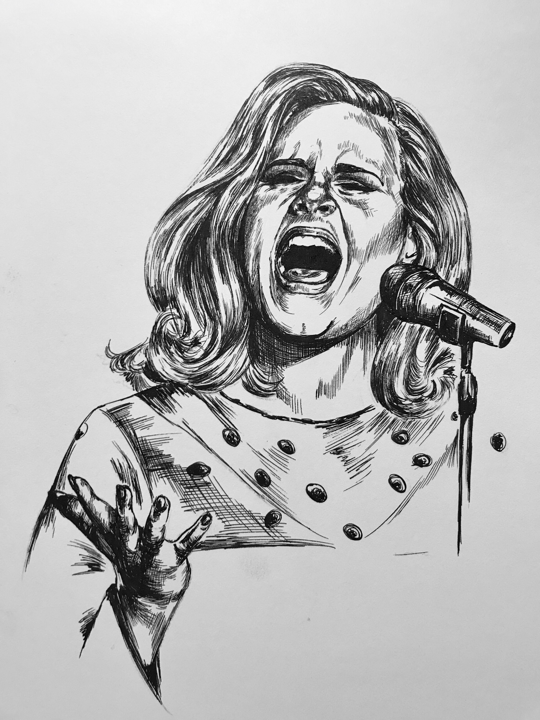 Adele (drawing) - Etsy