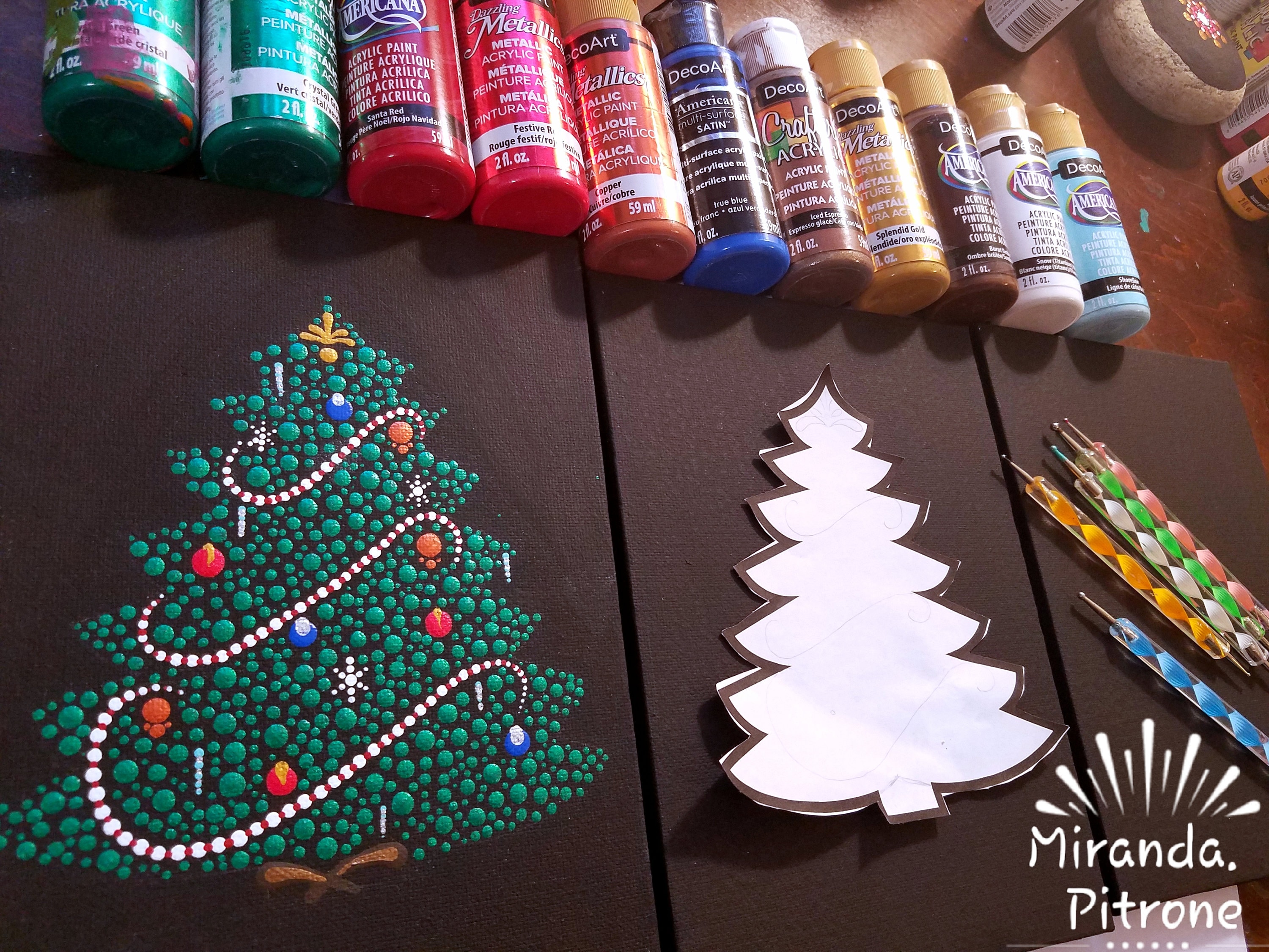 Dot Art Christmas Tree Design Christmas Tree Dot Art - Etsy