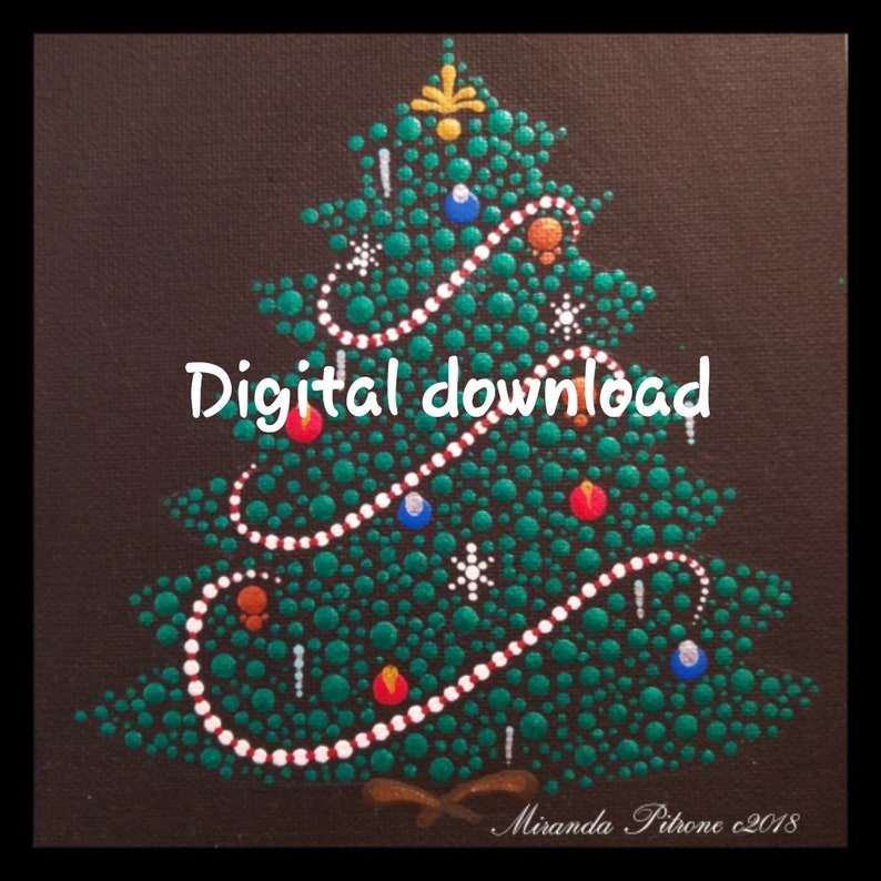 Dot Art Christmas Tree Design ~ Christmas Tree Dot Art ~ Pattern by ...