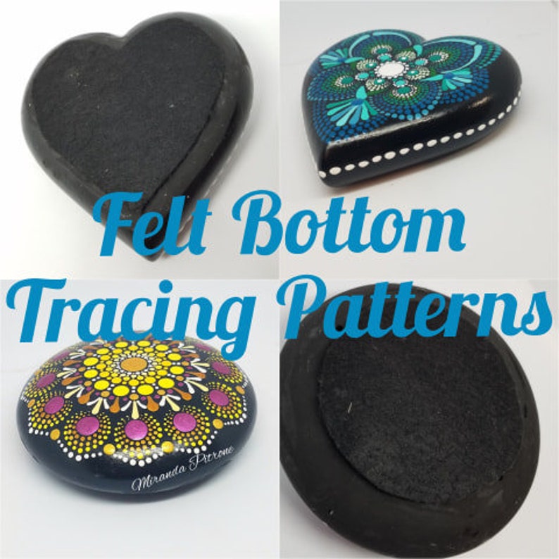 Printable Pattern to trace felt bottoms for handmade stones | Etsy