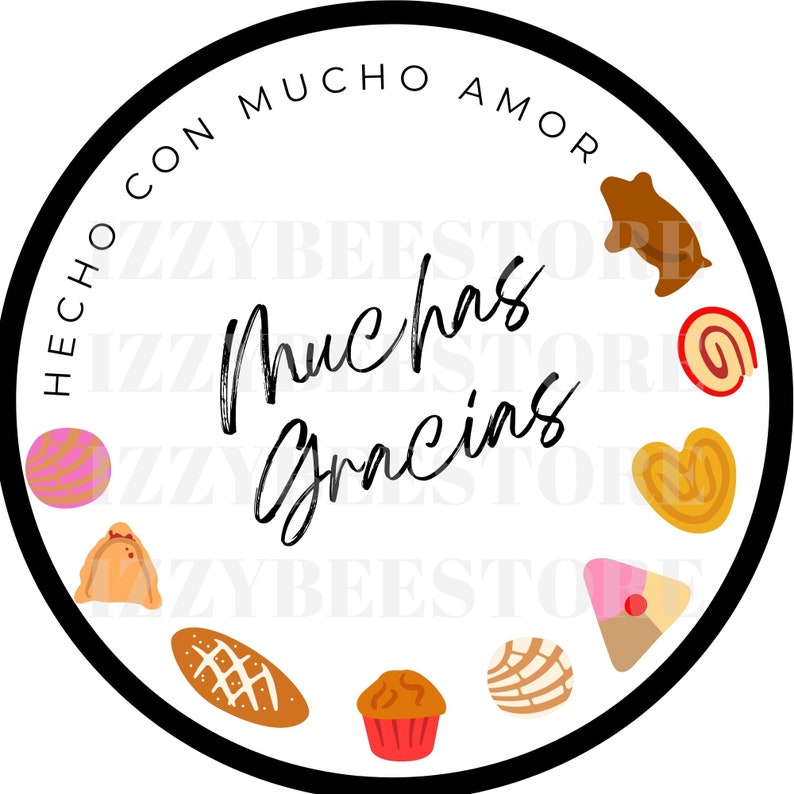 Thank You Printable Stickers Pan Dulce Sticker Png Small - Etsy