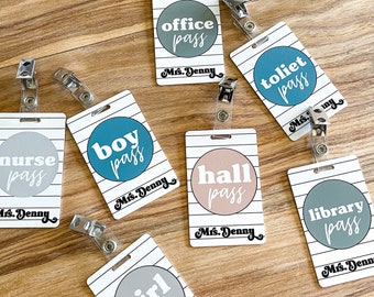 Classroom Hall Passes Hall Pass Teacher Gift Classroom - Etsy