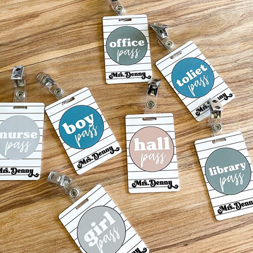 Acrylic Classroom Hall Passes Etsy