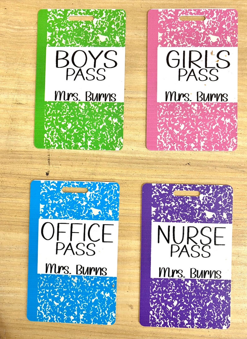 Acrylic Classroom Hall Passes - Etsy