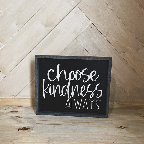 Kindness Wood Sign - Etsy