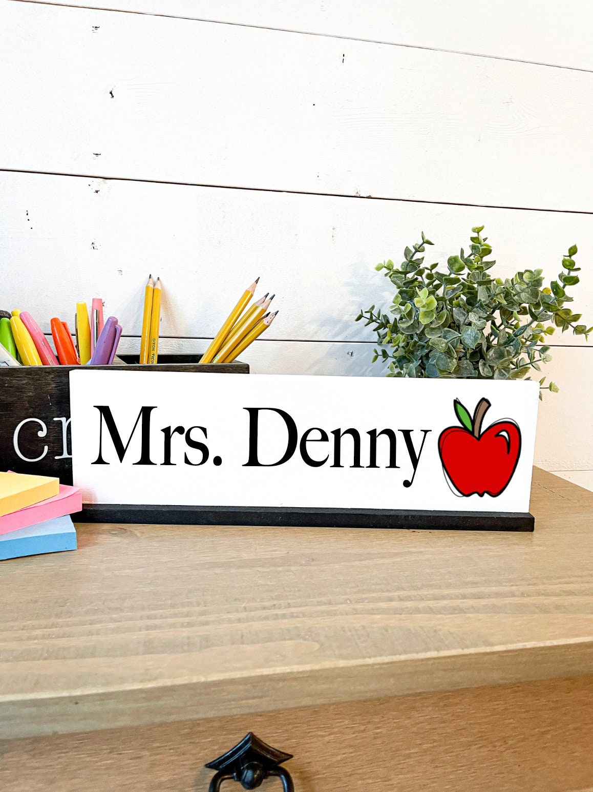 Personalized Teacher Desk Plate Name Plate Desk Plaque | Etsy