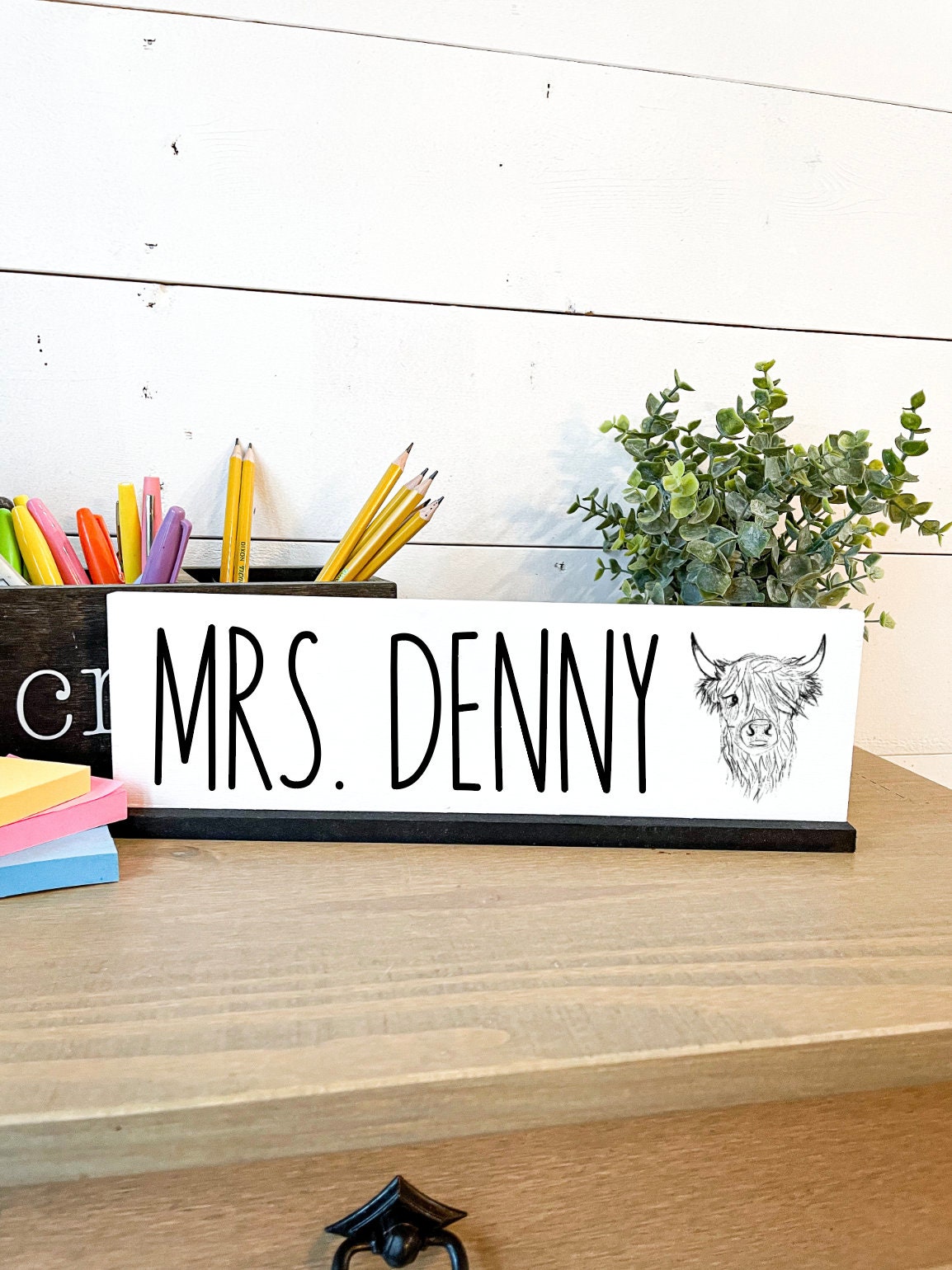 Personalized Teacher Desk Plate Name Plate Desk Plaque | Etsy