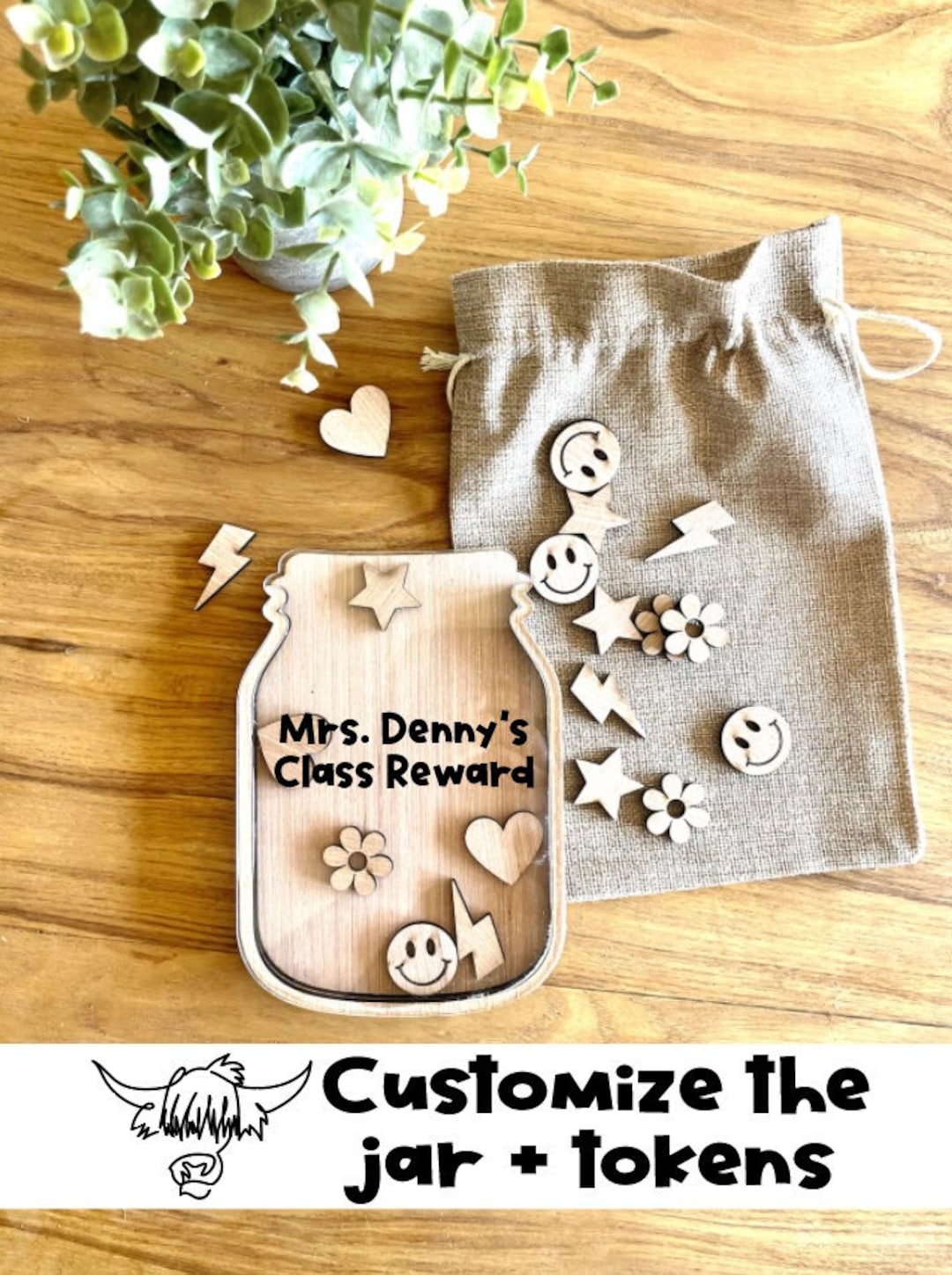 Custom Personalized Reward Jar for Students, Star, Classroom Reward ...