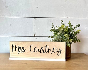 Personalized Teacher Desk Plate Name Plate Desk Plaque - Etsy