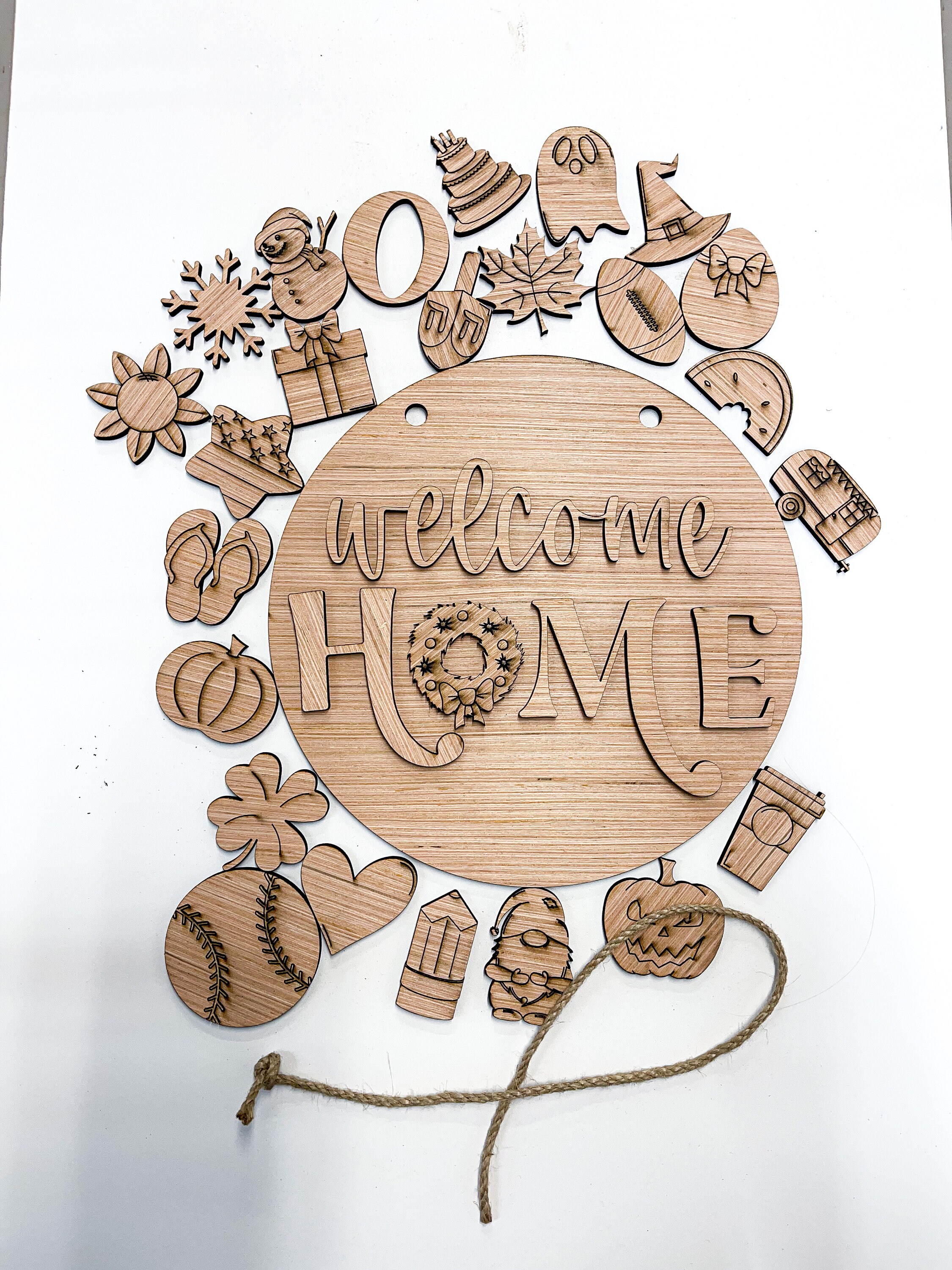 DIY Paint Kit Welcome Home Seasonal Change Icon Circle Door - Etsy