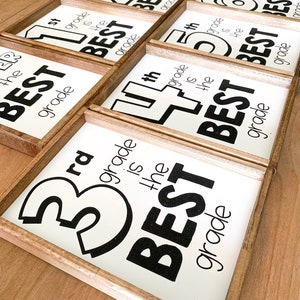 Grade Level Signs Back to School Classroom Signs Teacher Sign Class ...