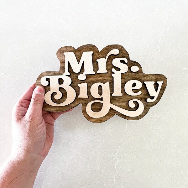 Teacher Cut Out Sign - Etsy