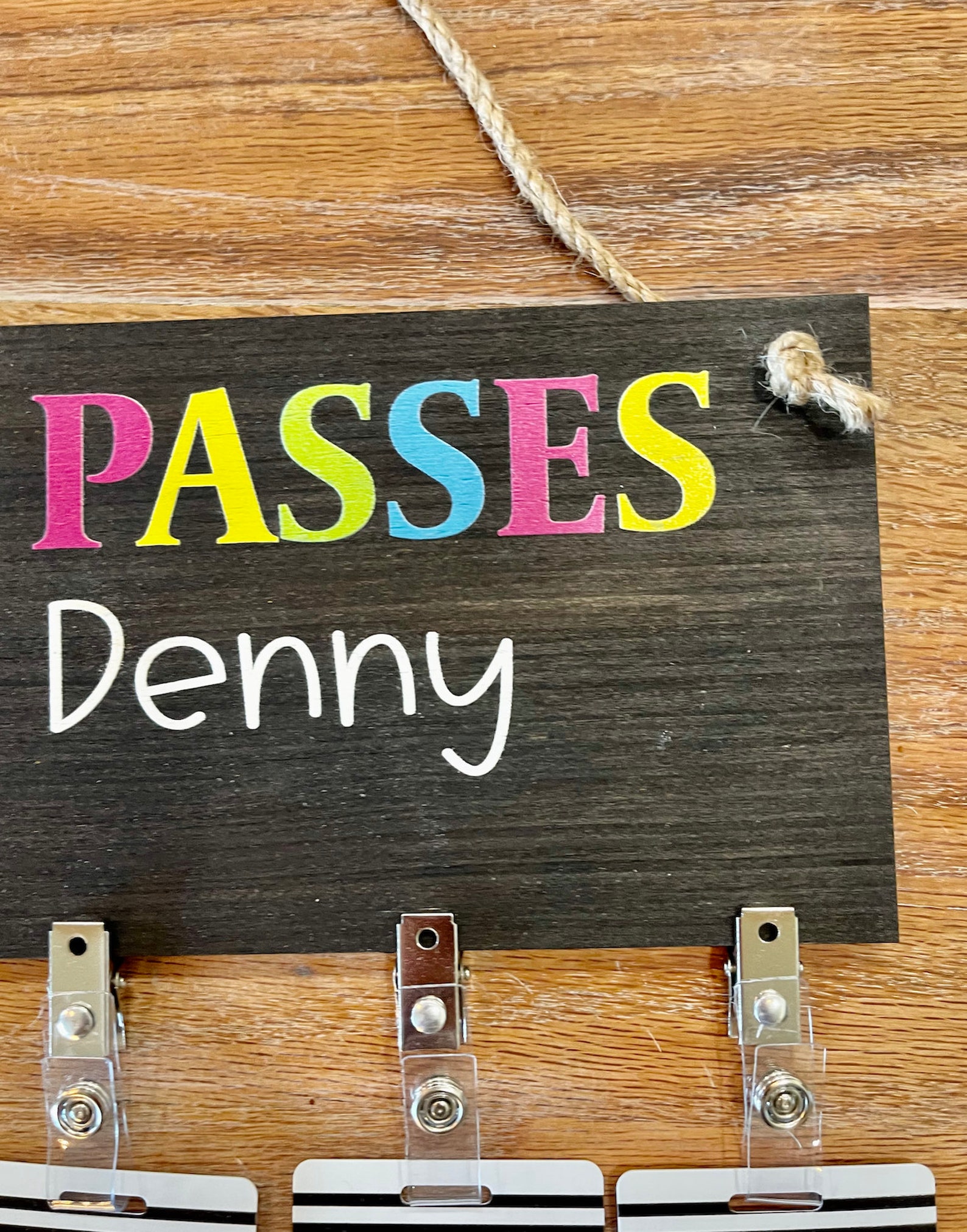 Black and Colorful Acrylic Classroom Hall Passes Set - Etsy