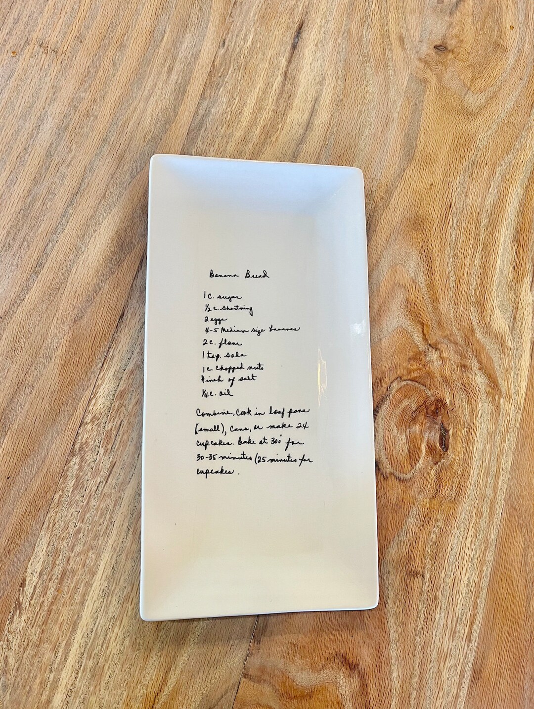 Your Handwritten Recipe/letter Transferred to Serving Platter Plate ...