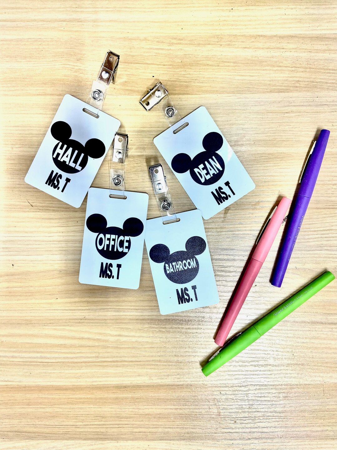 Mickey Acrylic Classroom Hall Passes - Etsy