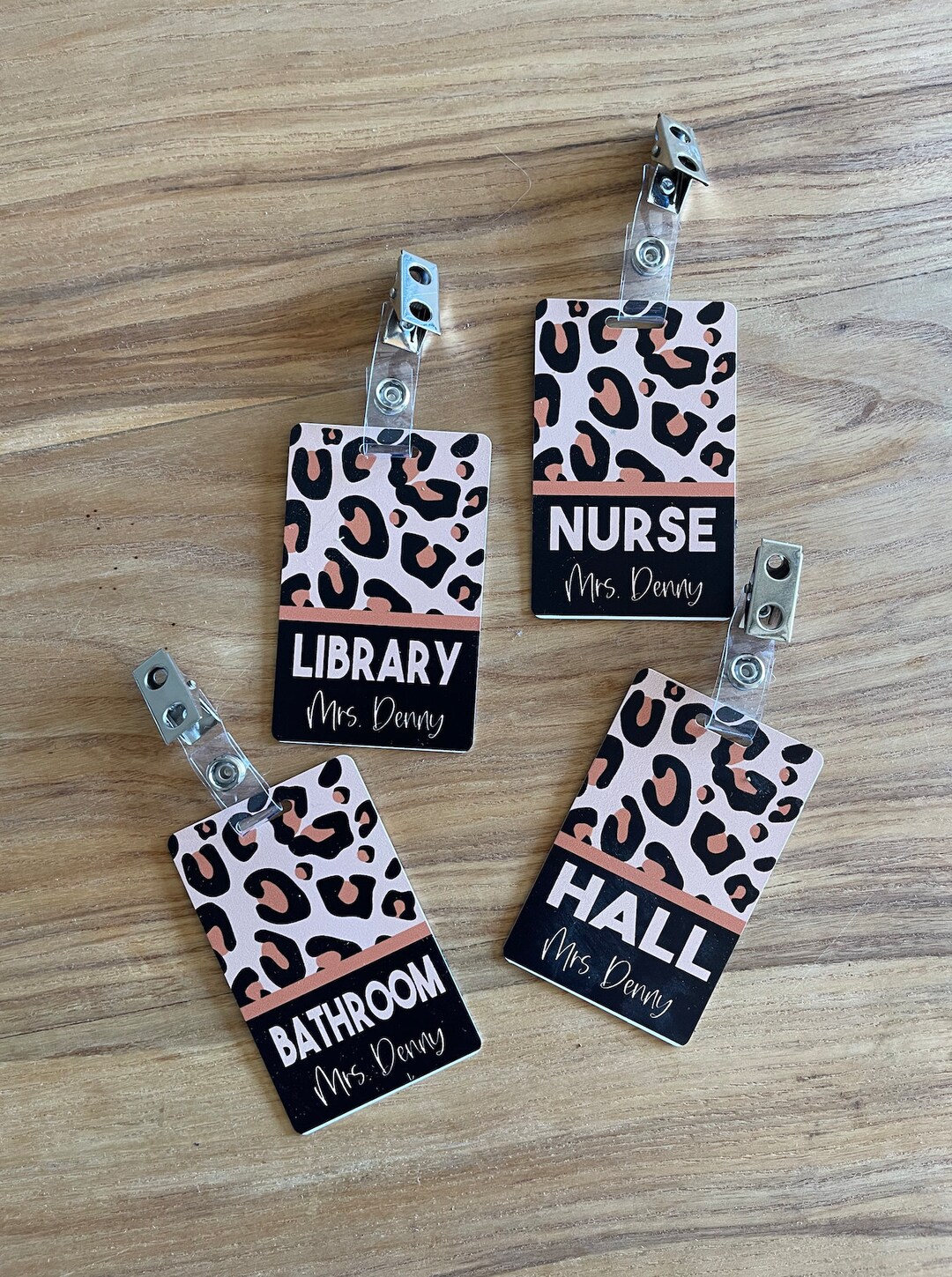 Leopard Acrylic Classroom Hall Passes - Etsy