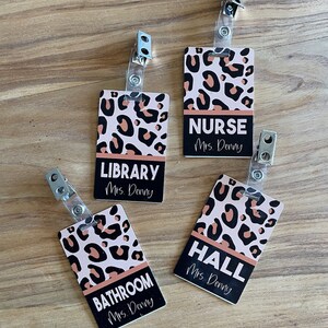 Leopard Acrylic Classroom Hall Passes - Etsy
