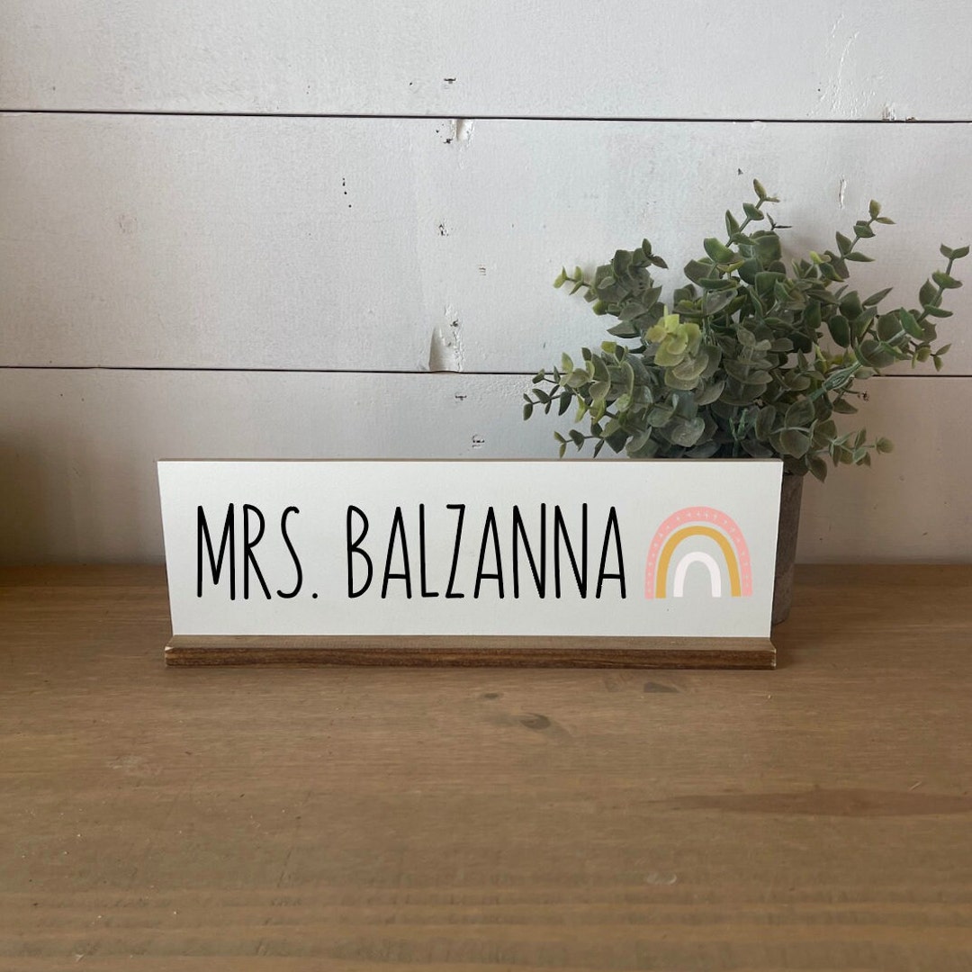 Personalized Teacher Desk Plate Name Plate Desk Plaque - Etsy