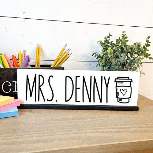 Personalized Teacher Desk Plate Name Plate Desk Plaque | Etsy