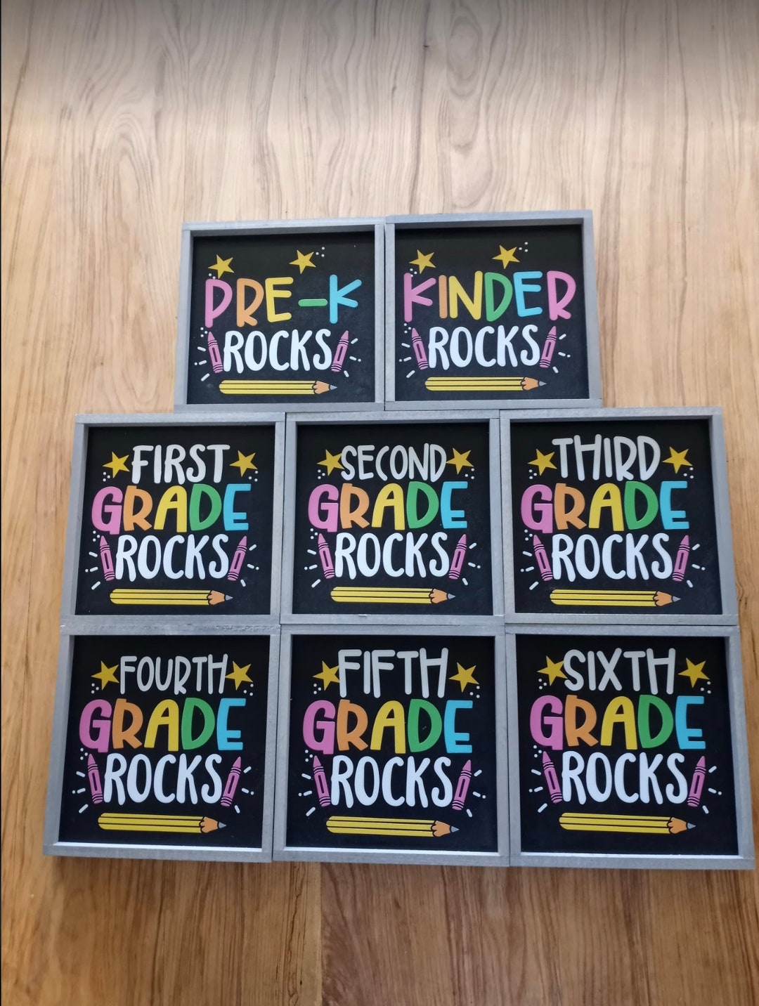 Grade Level Rocks Signs Back to School Classroom Signs Teacher Sign ...