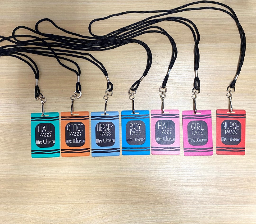 Acrylic Classroom Hall Passes - Etsy