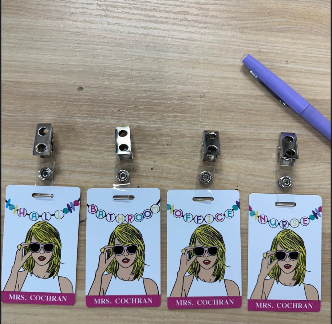 Swifty Custom Acrylic Classroom Hall Passes Set of 4 - Etsy