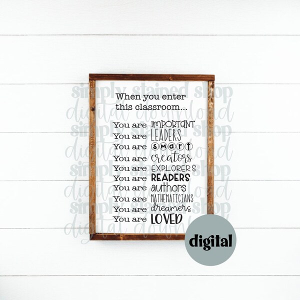 When You Enter This Classroom - Etsy