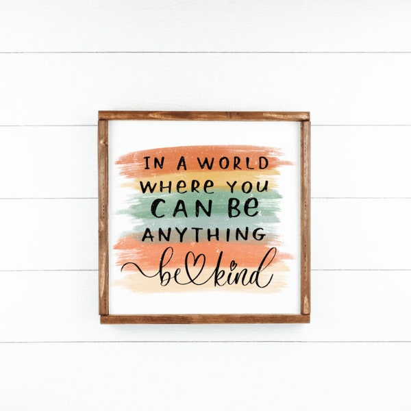 Kindness Wood Sign - Etsy