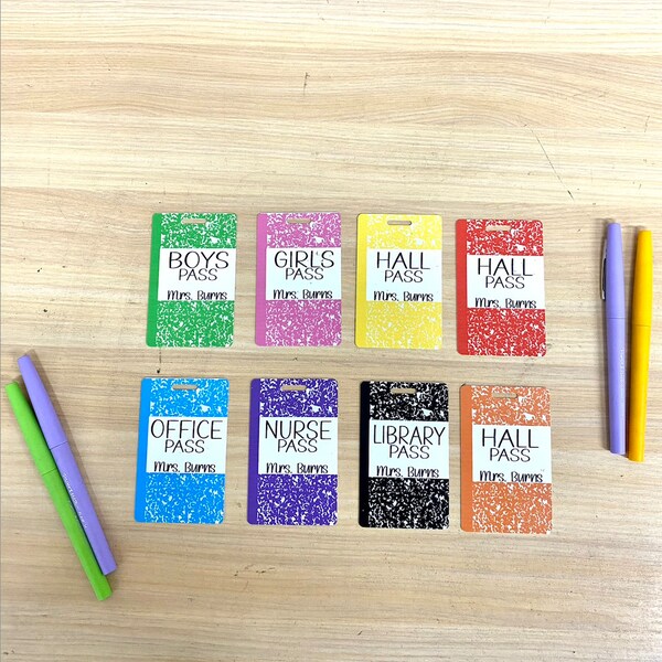 Classroom Hall Pass Template - Etsy