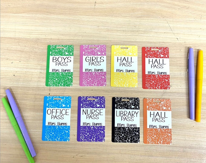 Acrylic Classroom Hall Passes - Etsy