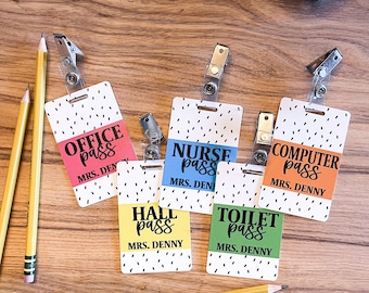 Retro Groovy Smiley Acrylic Classroom Hall Passes - Etsy