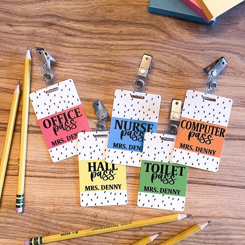 Bee Theme Classroom Hall Passes for Teachers Personalized - Etsy