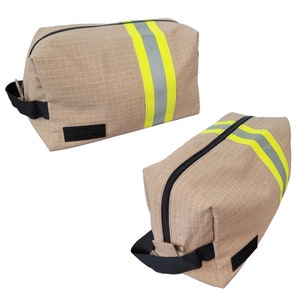 Firefighter Toiletry Bag Travel Bag, Original Turnout Bunker Fabric ...