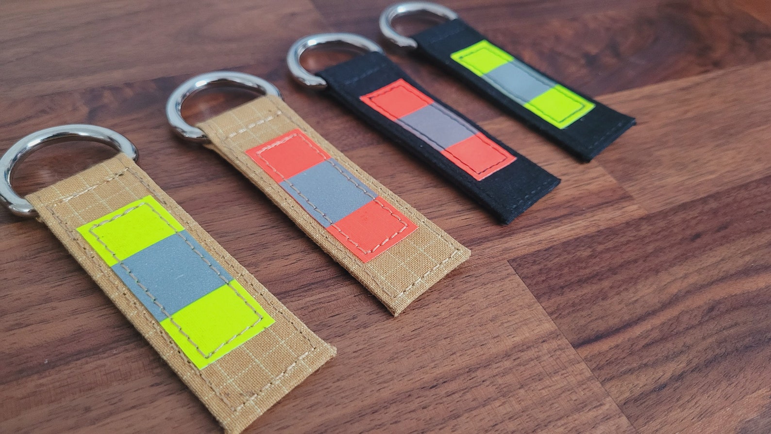 Firefighter Turnout Bunker Fabric Keychain | Porte-clés Pompier - Etsy