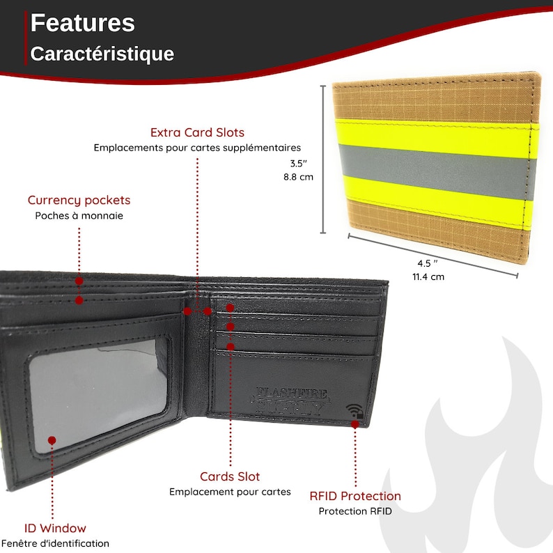 Firefighter Wallet Original Turnout Bunker Fabric Gift - Etsy