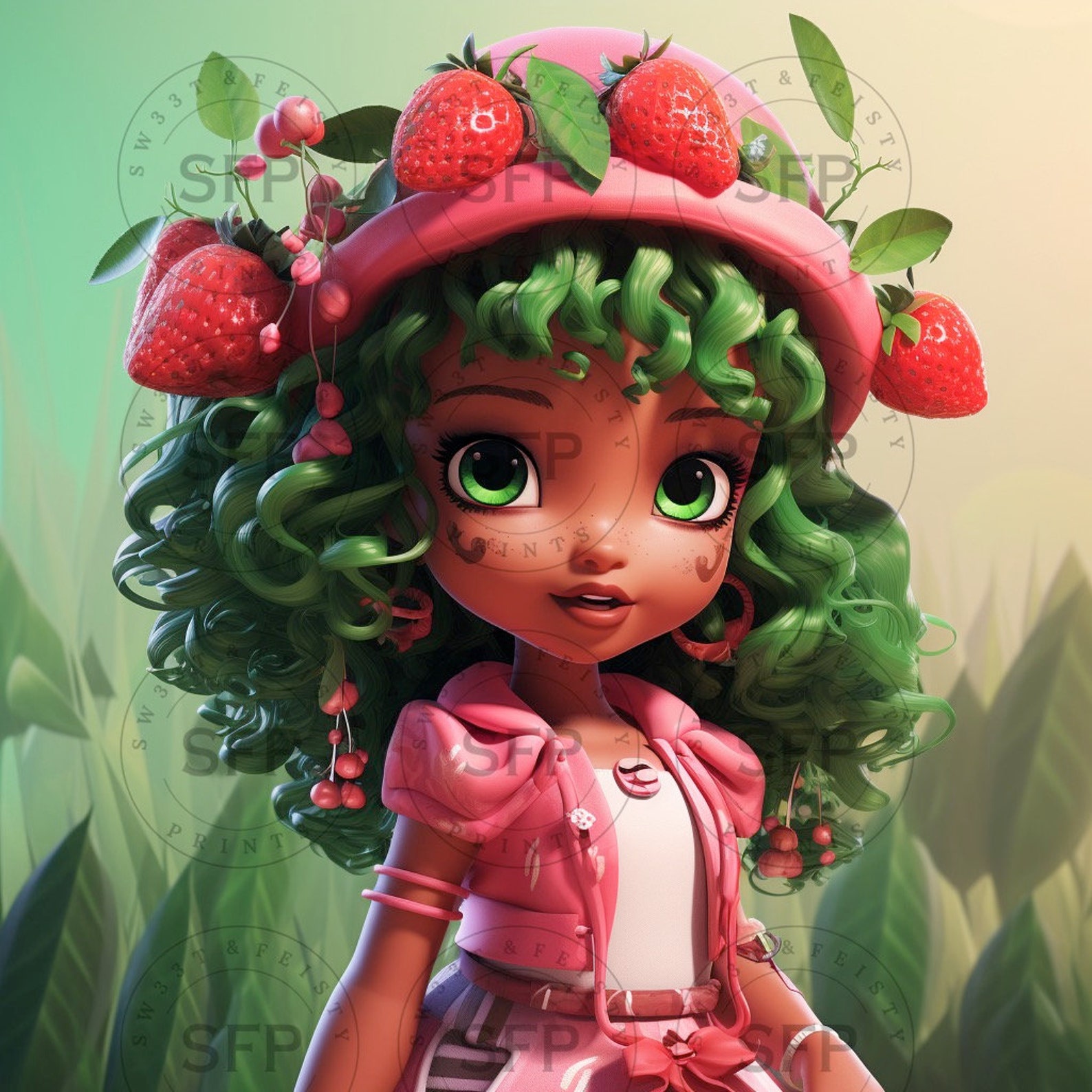 Strawberry Shortcakes Digital, Instant Download PNG Image - Etsy