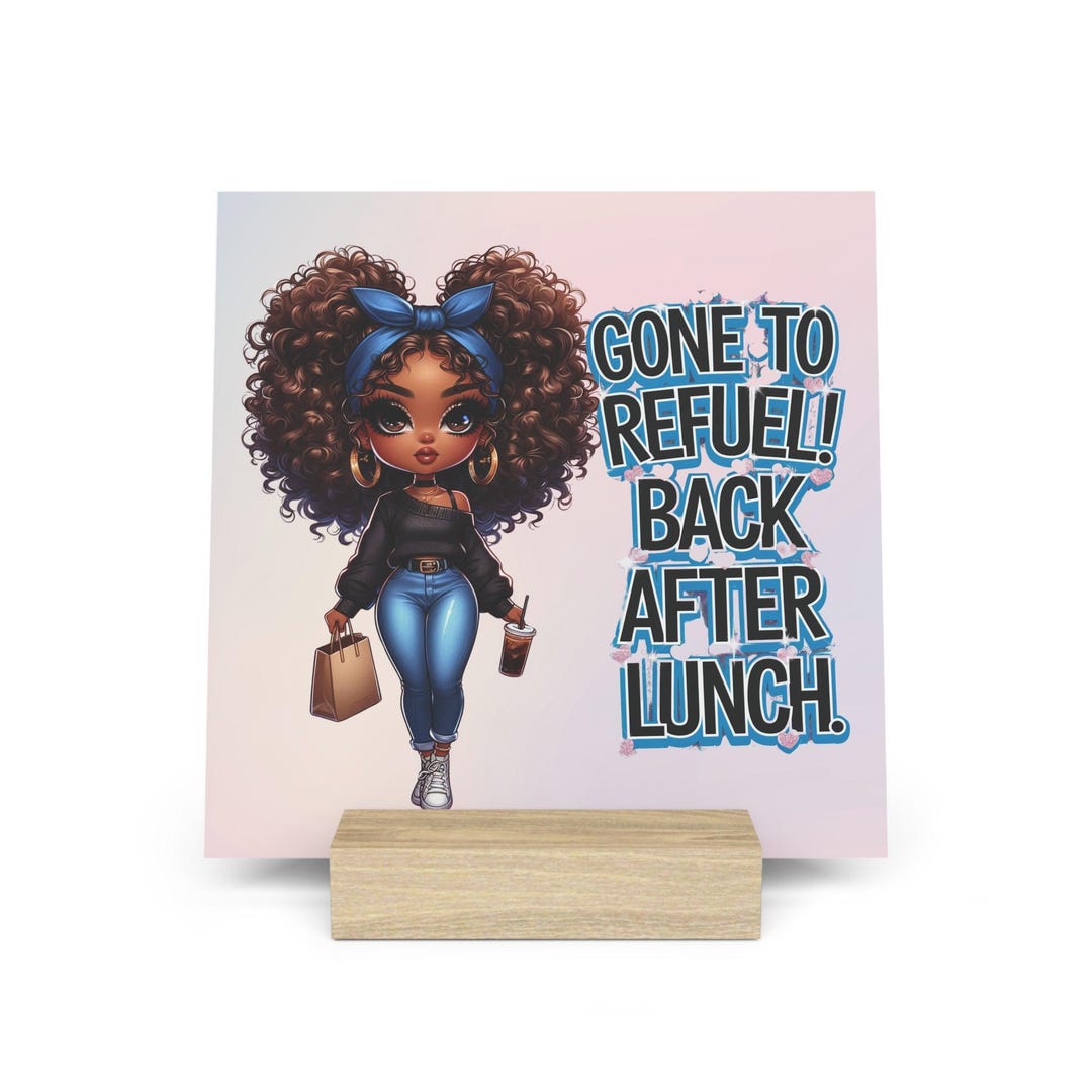 Gone to Refuel - Back After Lunch Desk Sign - Etsy