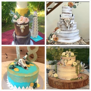 TEXAS Longhorn,birthday Cake Topper,mini Cow Skull,wall Hanging Decor ...